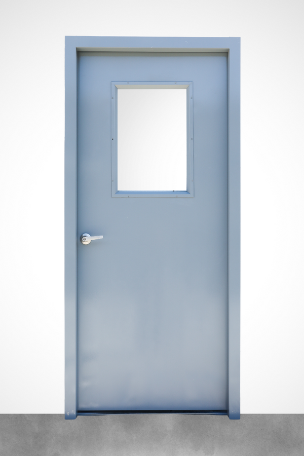 Plain Steel Door | With Big Glass – ADA Steel Door Manufacturing Inc