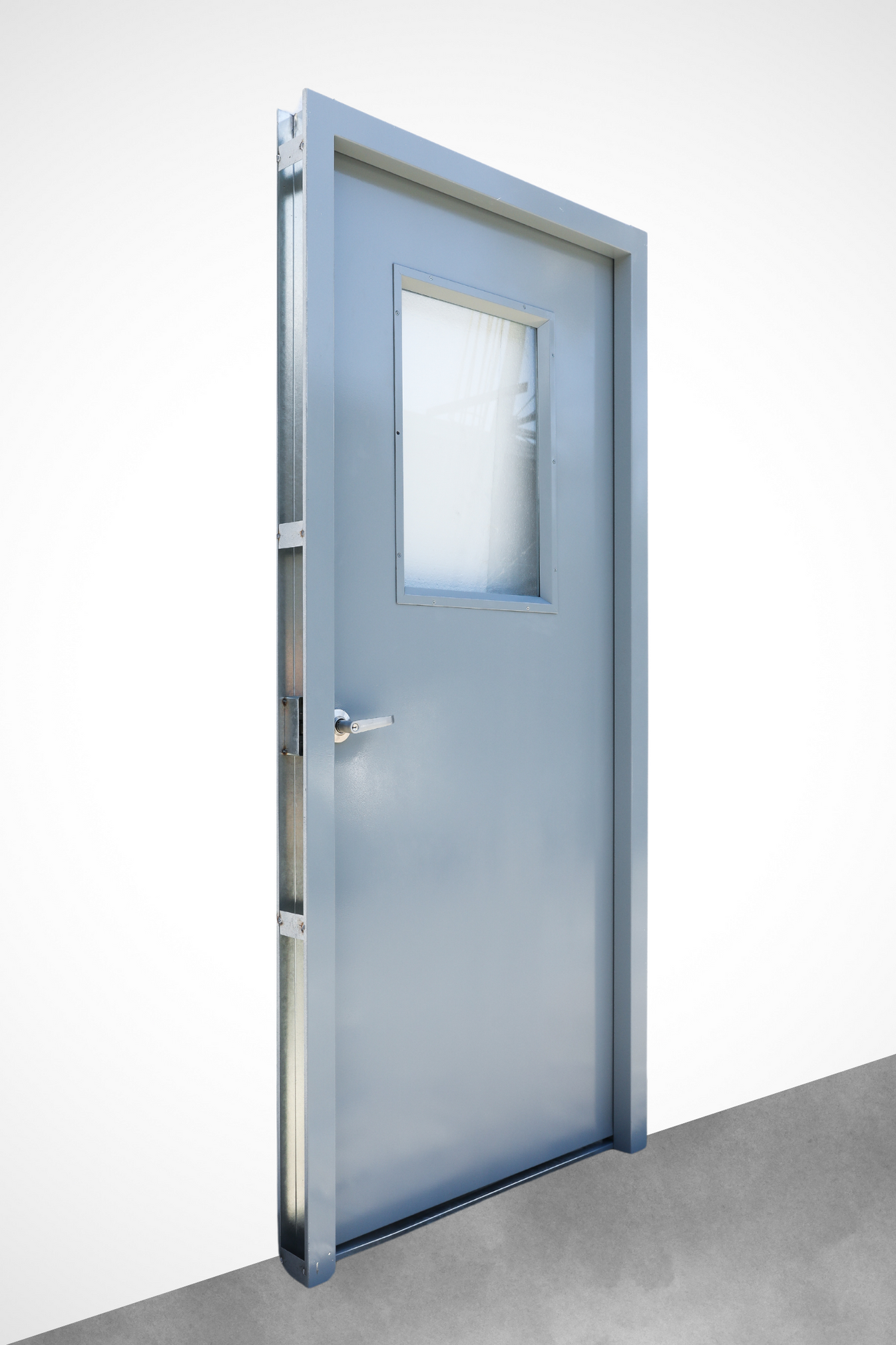 Plain Steel Door | With Big Glass – ADA Steel Door Manufacturing Inc