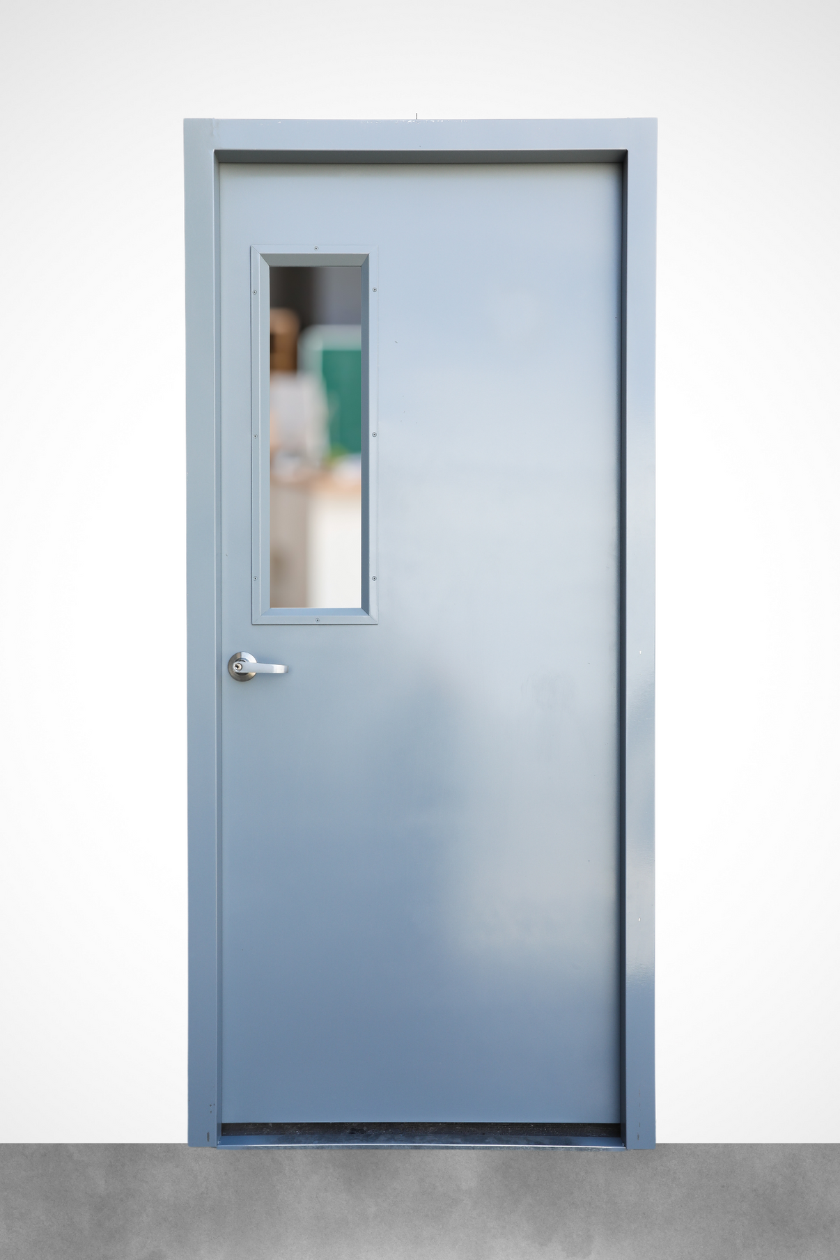 Plain Steel Door | With Small Glass – ADA Steel Door Manufacturing Inc