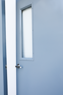 Plain Steel Door | With Small Glass – ADA Steel Door Manufacturing Inc